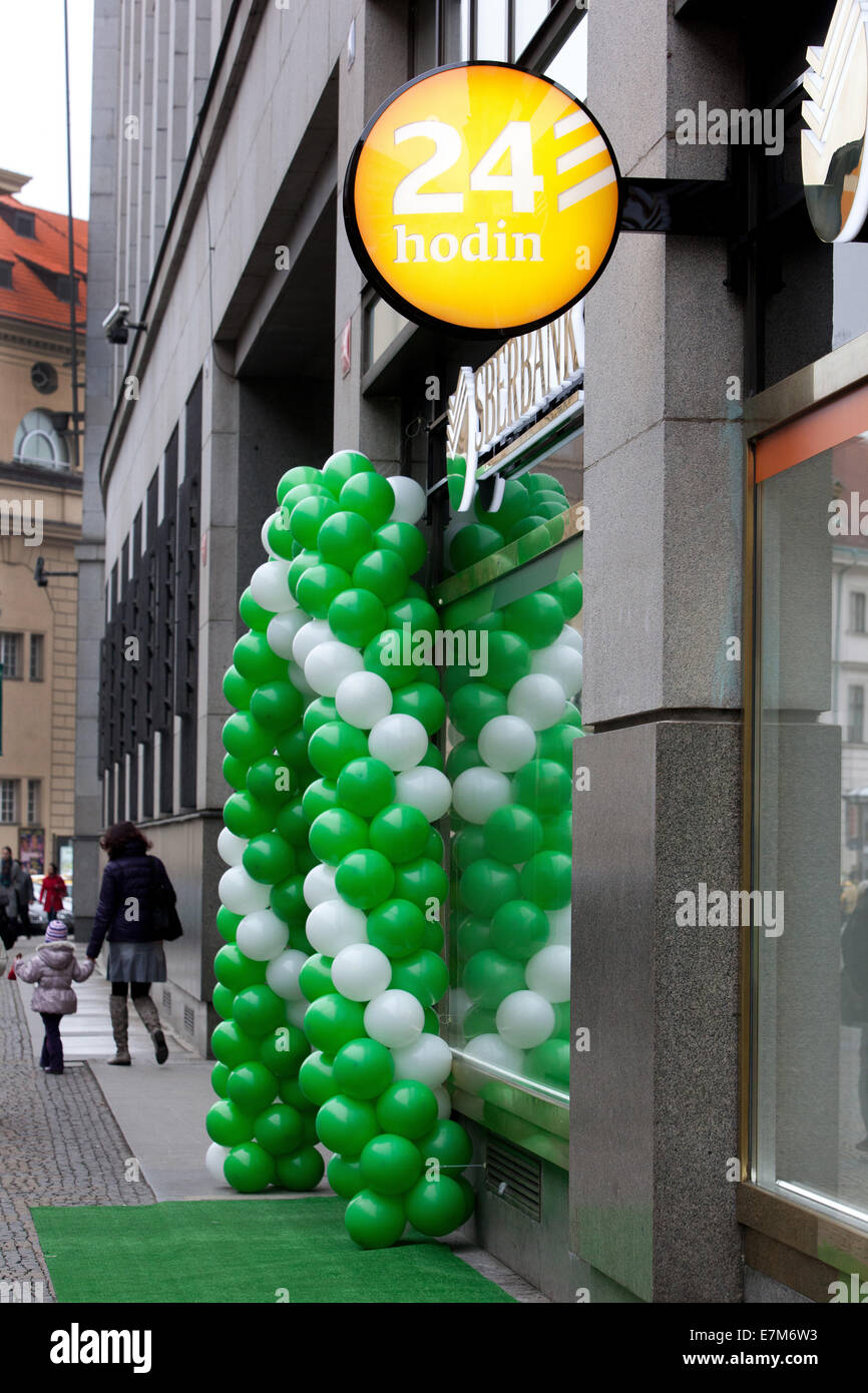 Opening a branch of the largest Russian bank Sberbank in Prague Czech ...