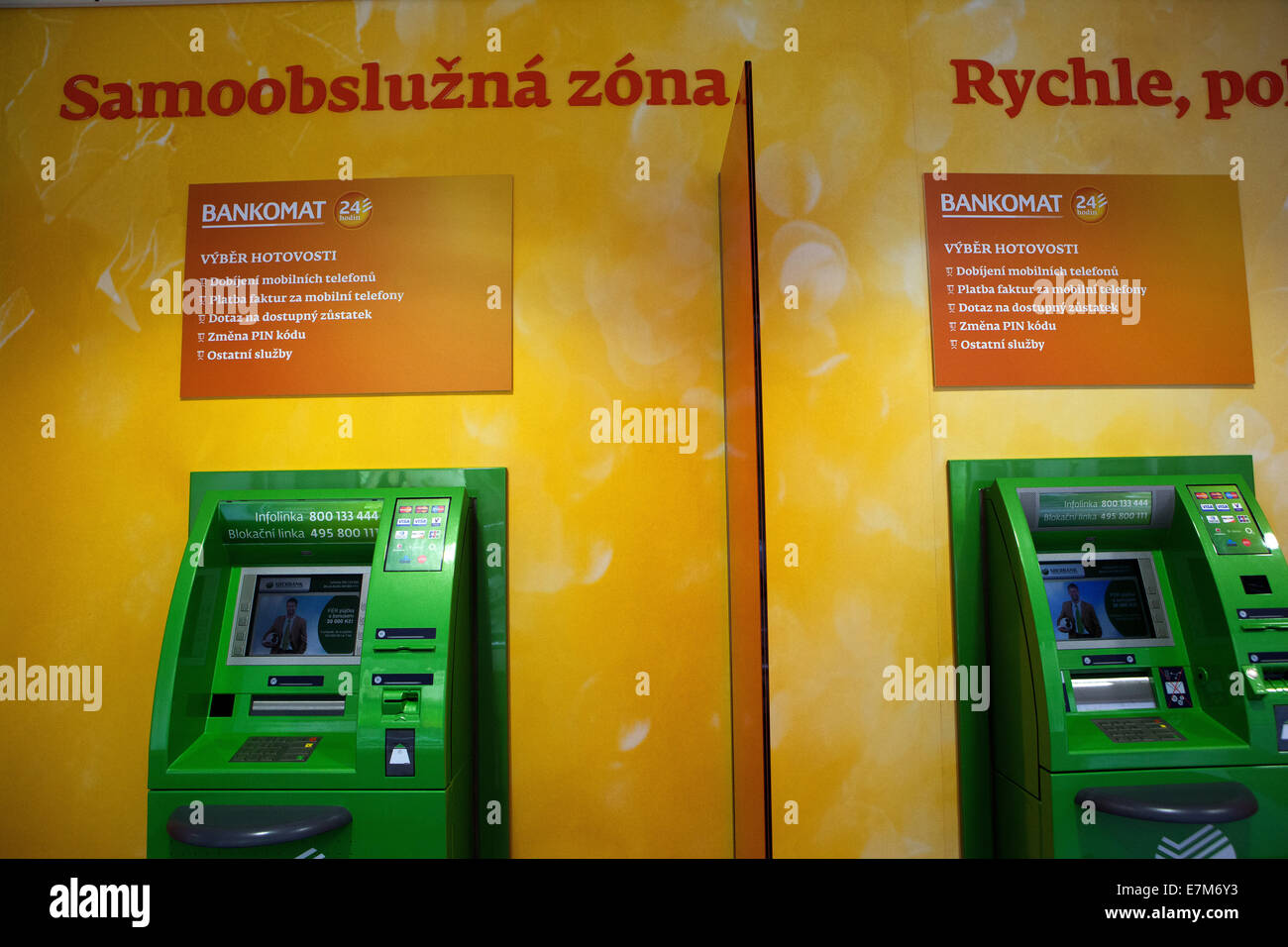 Sberbank ATM Russian bank Sberbank in Prague Czech Republic Stock Photo ...