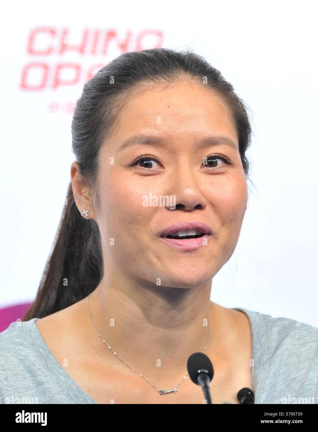 Beijing, China. 21st Sep, 2014. Chinese famous tennis player Li Na ...