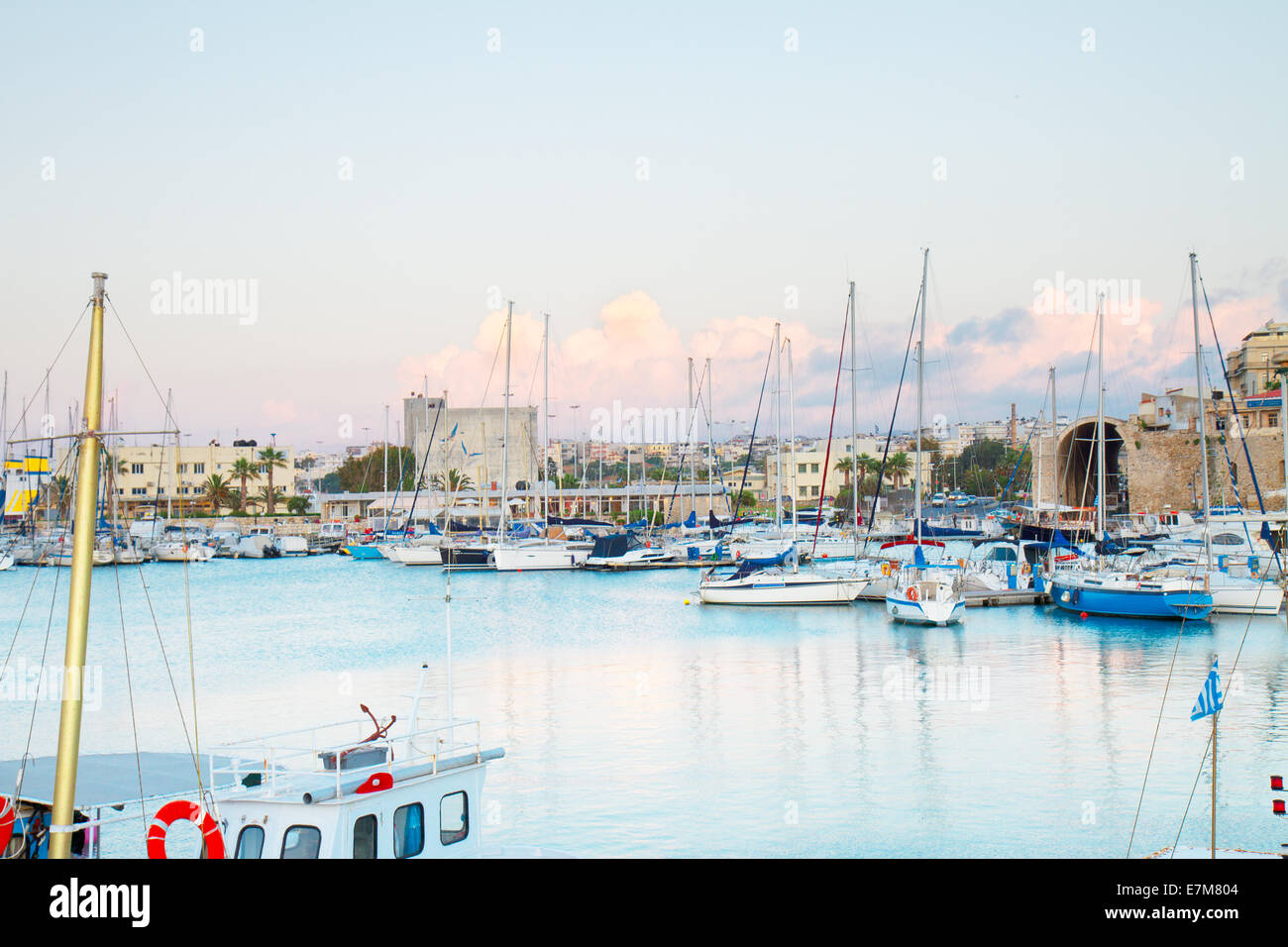 old port of Heraklion, Crete, Greece Stock Photo - Alamy