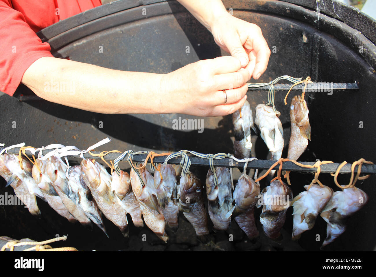 Fish smoking oven hi-res stock photography and images - Alamy