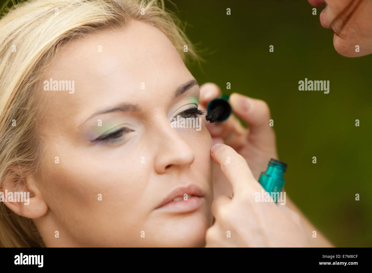 Cosmetic beauty procedures and makeover concept. Closeup part of woman ...