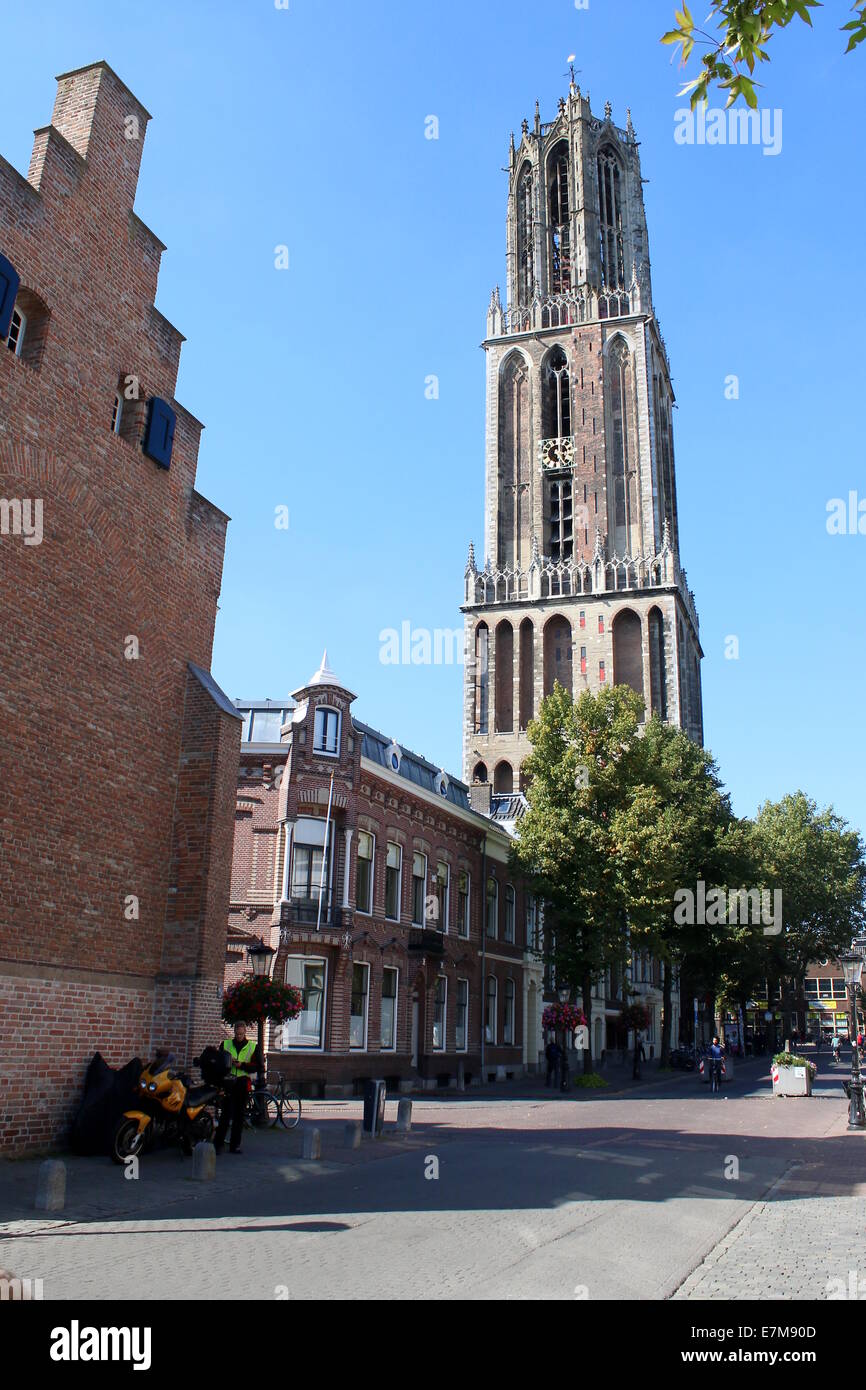 The iconic 112m high Dom tower (Domtoren) in Utrecht, The Netherlands ...