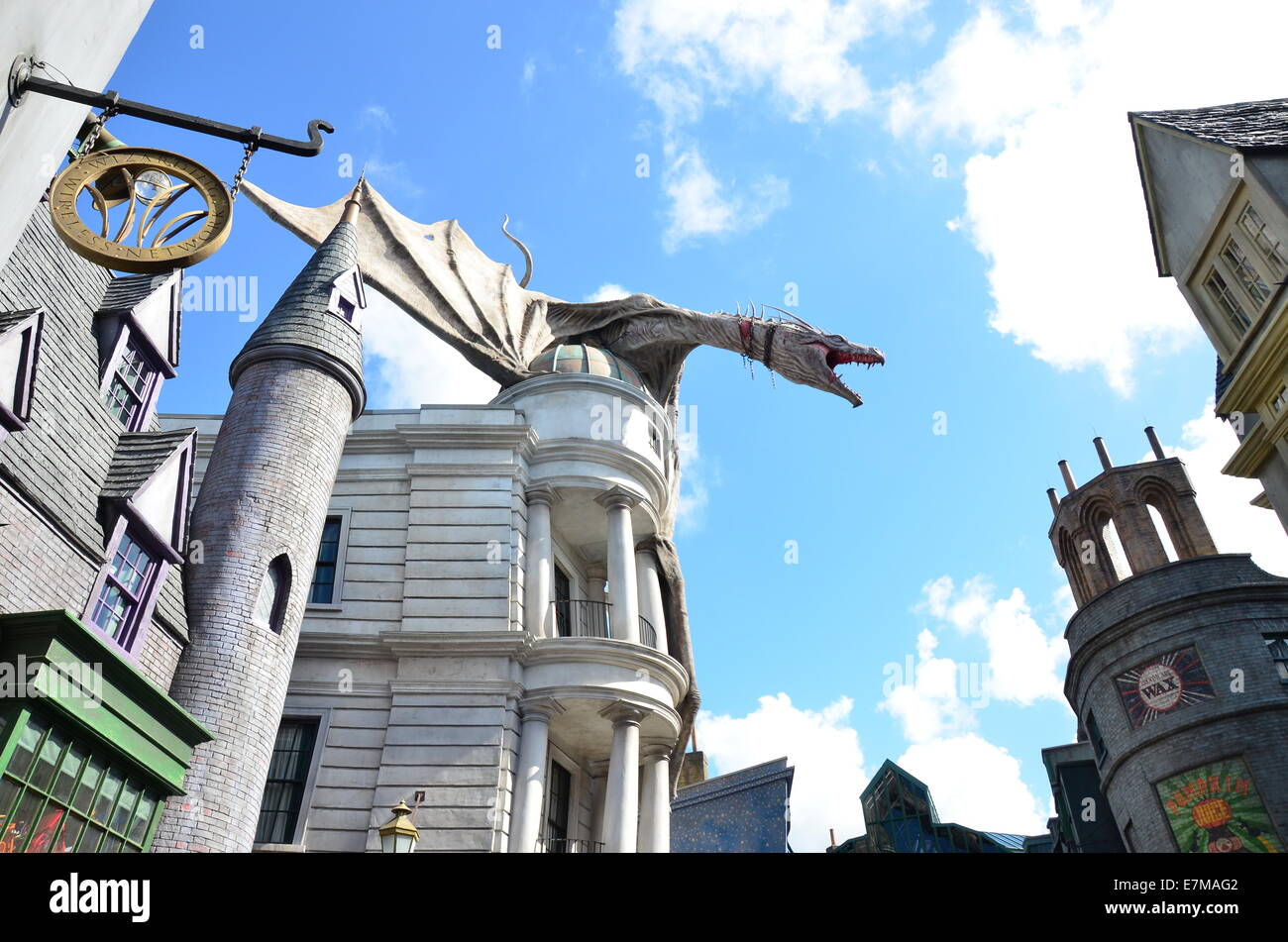 Gringotts Bank in Diagon Alley at the Wizarding World of Harry Potter ...