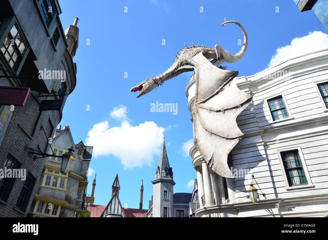 Gringotts Bank in Diagon Alley at the Wizarding World of Harry Potter ...