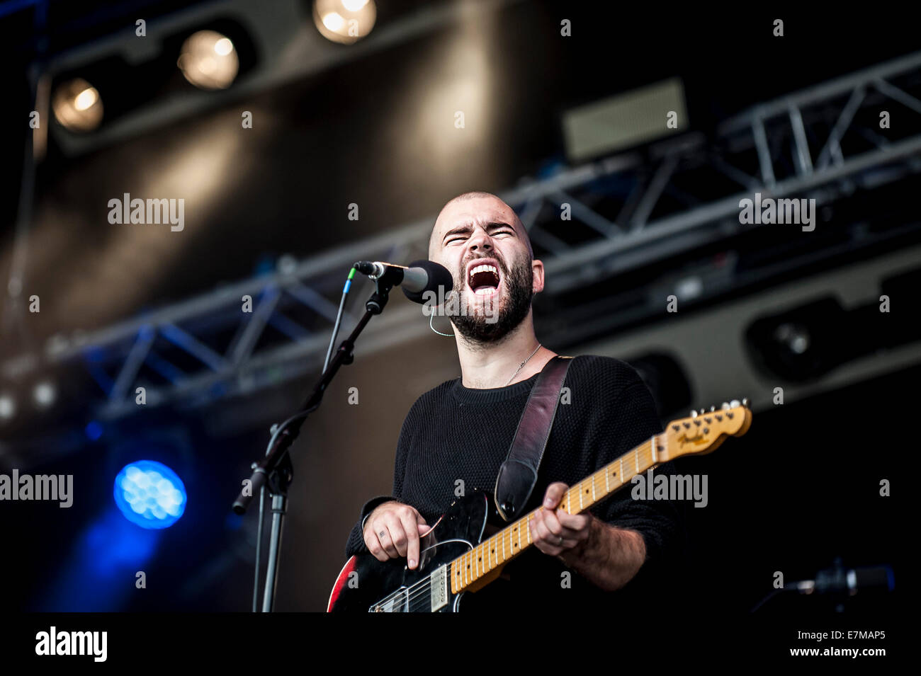 Josh Record performing at the Brownstock Festival in Essex Stock Photo ...