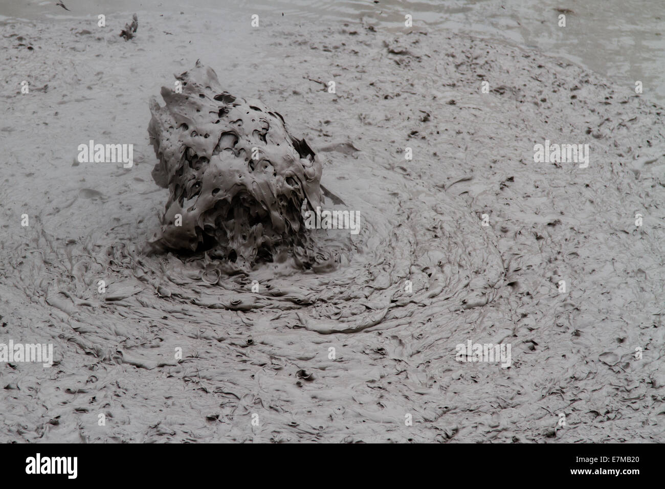 Bubbling mud pool background, taken close to Rotorua (New Zealand Stock ...
