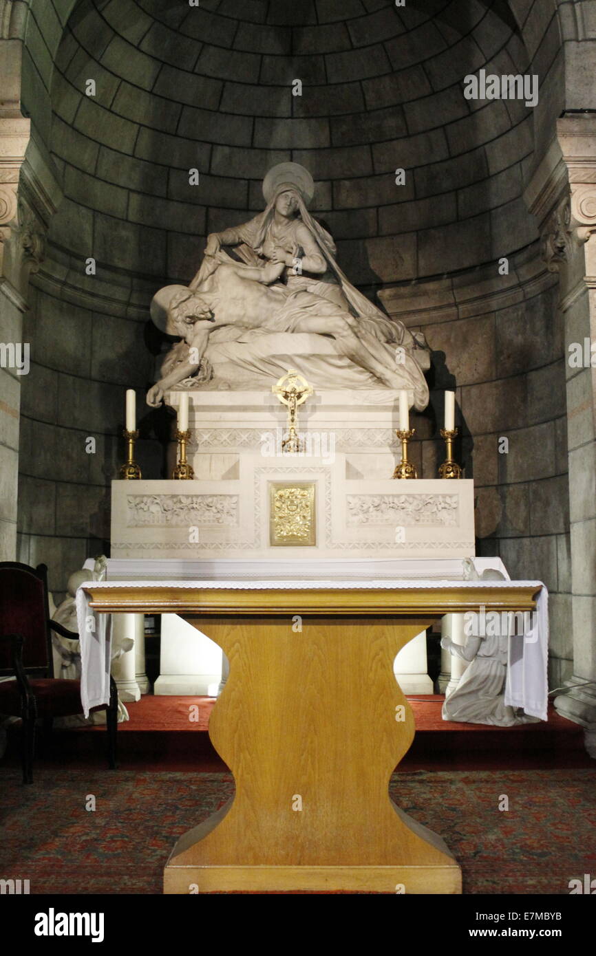 Crypt of the Basilica of "Sacré Coeur", city of Paris, french capital ...