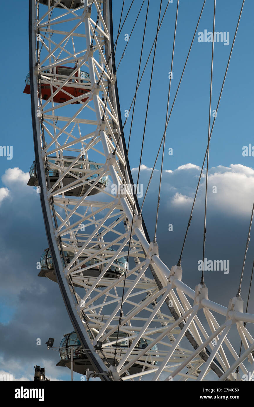 Details of the London Eye with deep blue skies Stock Photo - Alamy