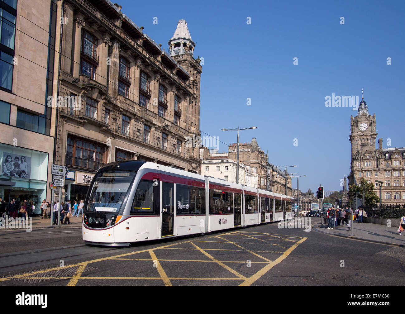 Edinburgh Tram Princes Street Scotland Stock Photo - Alamy