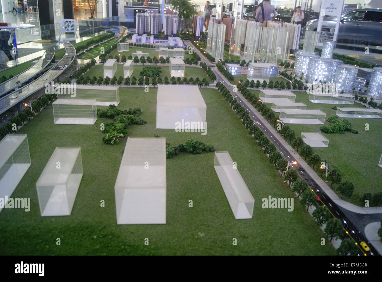 Residential model display in real estate sales center Stock Photo - Alamy