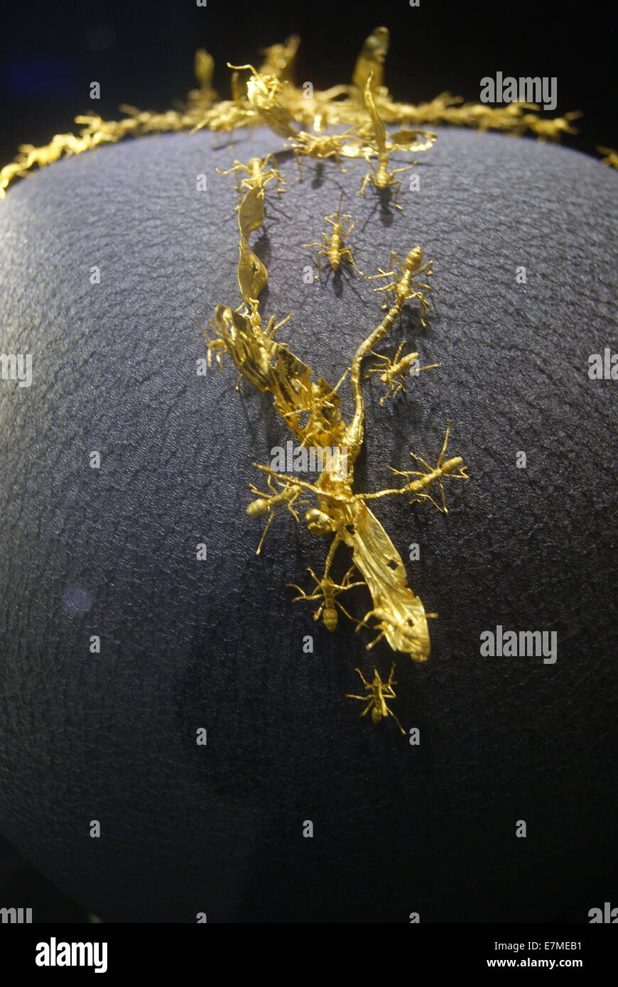 Chinese crafts: made of gold an ant, very realistic Stock Photo - Alamy