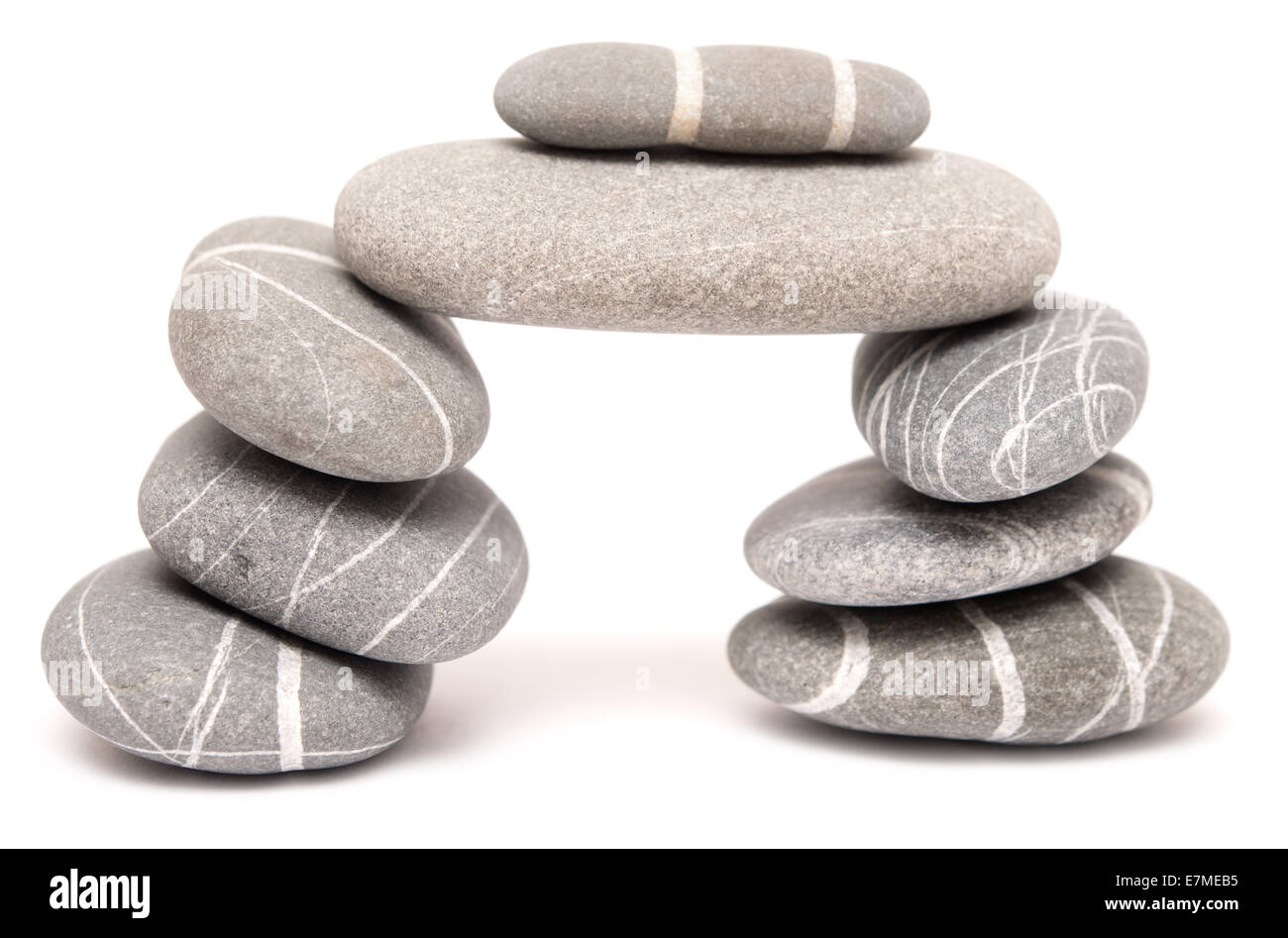 pebble bridge isolated on white background Stock Photo - Alamy