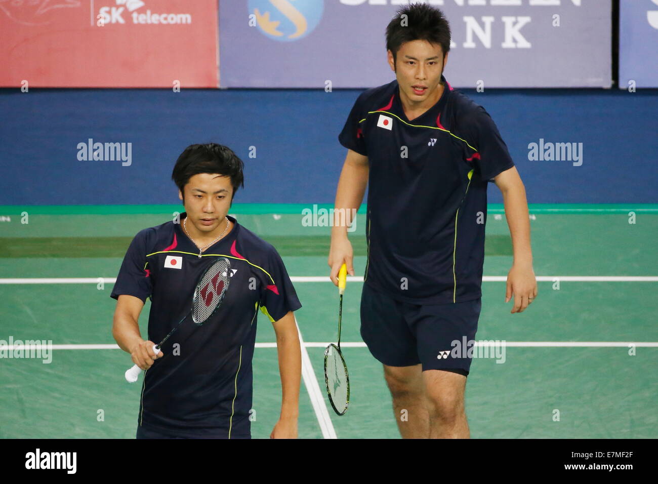 Incheon, South Korea. 21st Sep, 2014. (L to R) Hiroyuki Endo, Kenichi ...