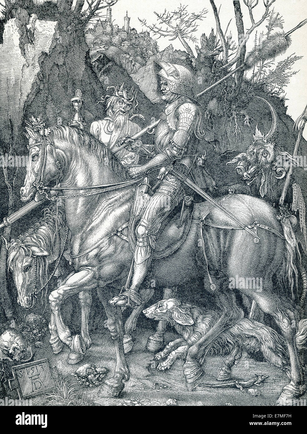 This woodcut, dating to 1513, by Durer is titled Knight, Death, and ...