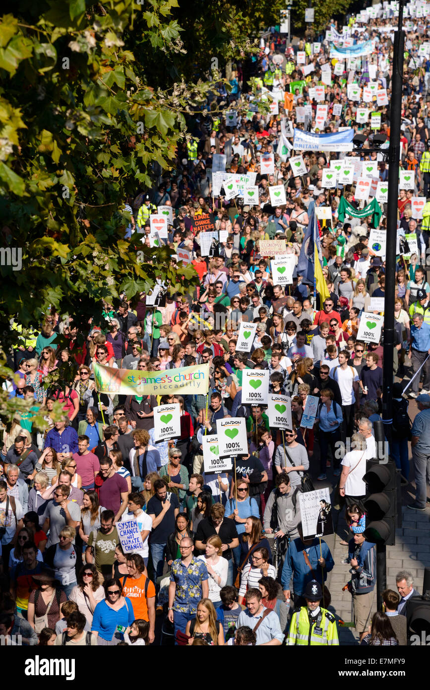 The People’s Climate March London on 21/09/2014 at Temple Place to ...