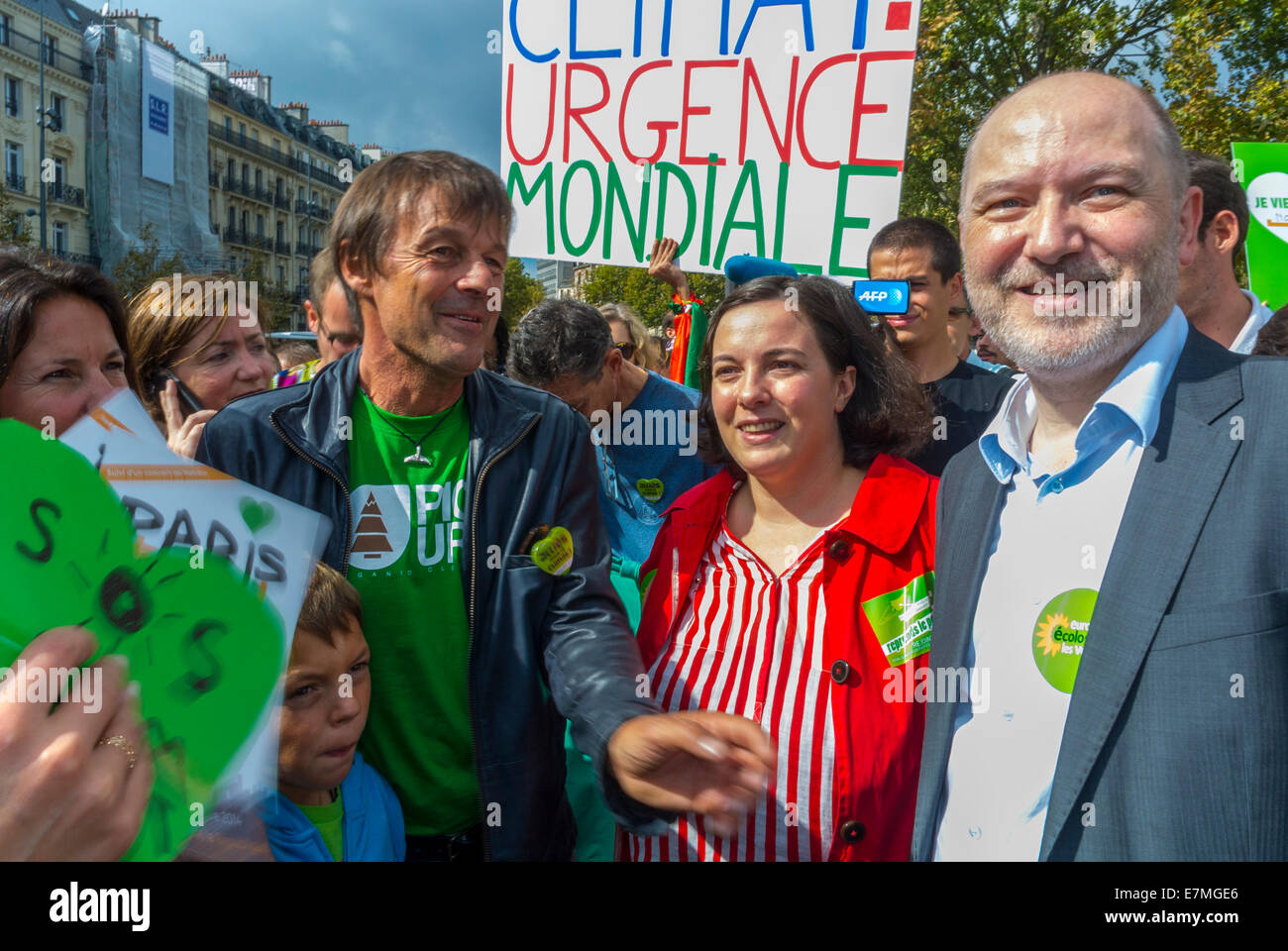 Paris, France. French Green Party Politicians at Public Demonstration ...