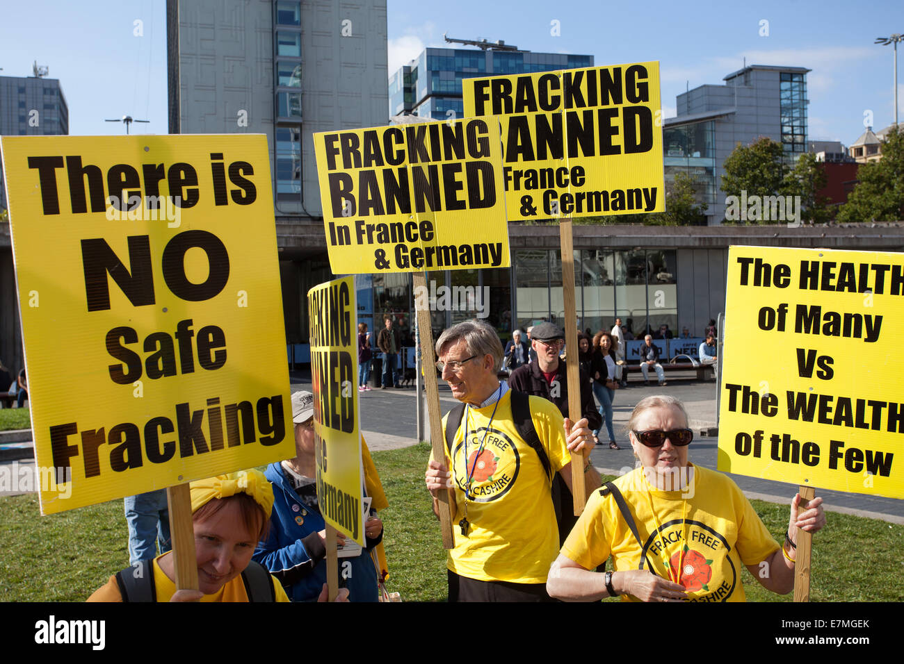 There is No Safe Fracking, protest in Manchester, UK 21st September, UK ...