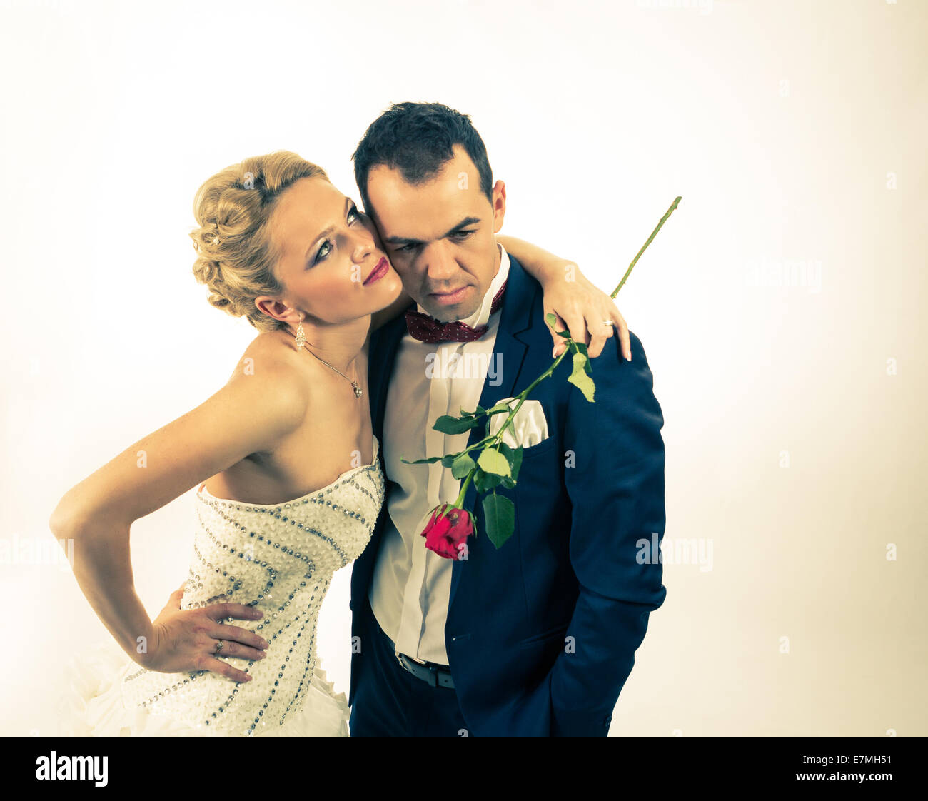 Bride and groom, at their wedding Stock Photo - Alamy