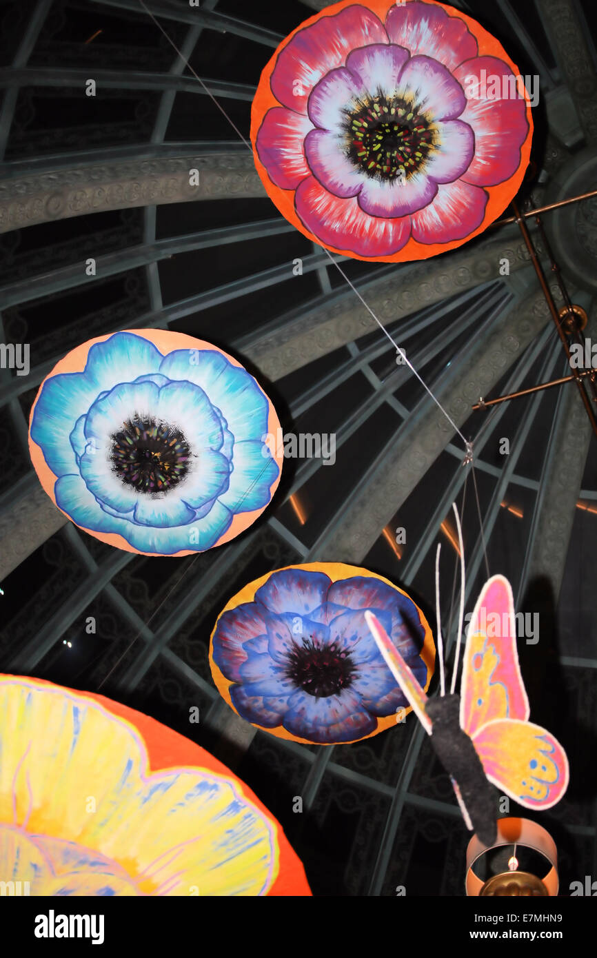 Painted Ceiling Art Flowers