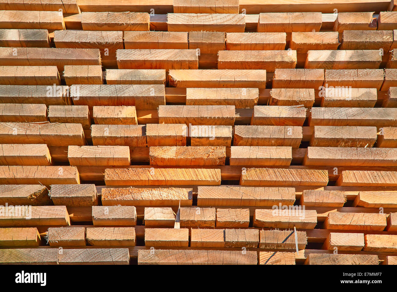 Stack of new wooden studs at the lumber yard Stock Photo - Alamy
