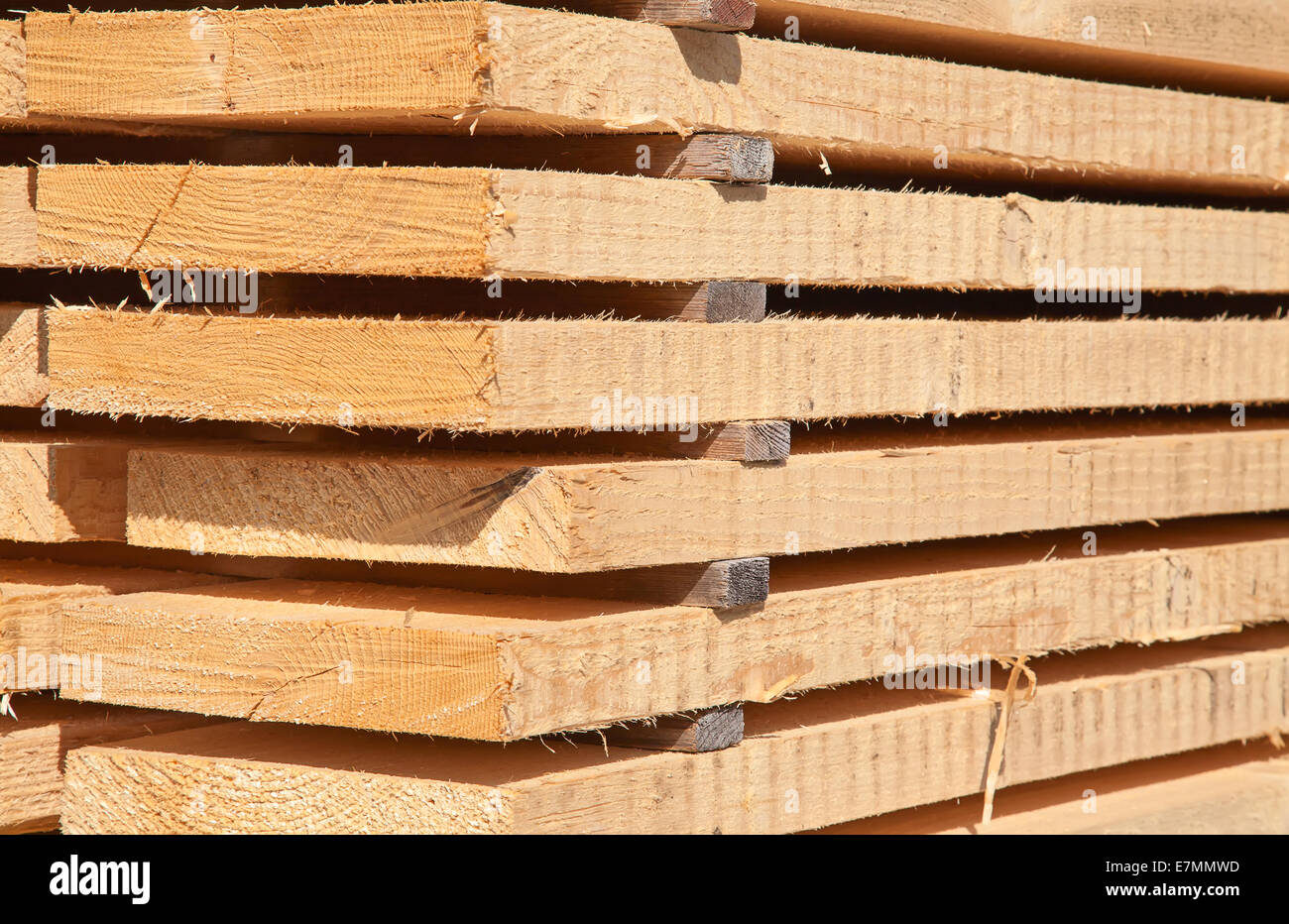 Stack of new wooden studs at the lumber yard Stock Photo - Alamy