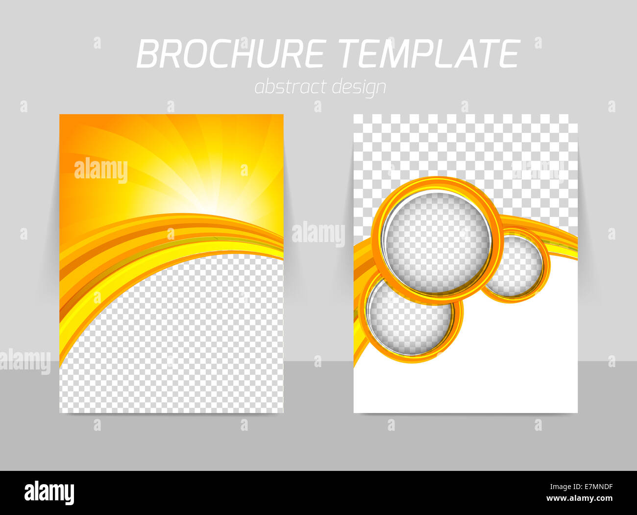 Flyer template back and front design Stock Photo - Alamy