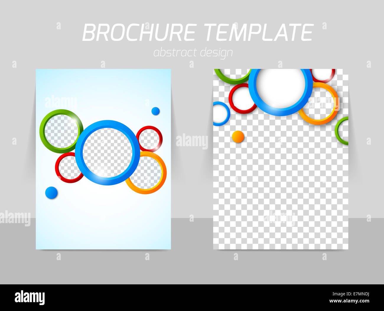 Flyer template back and front design Stock Photo - Alamy