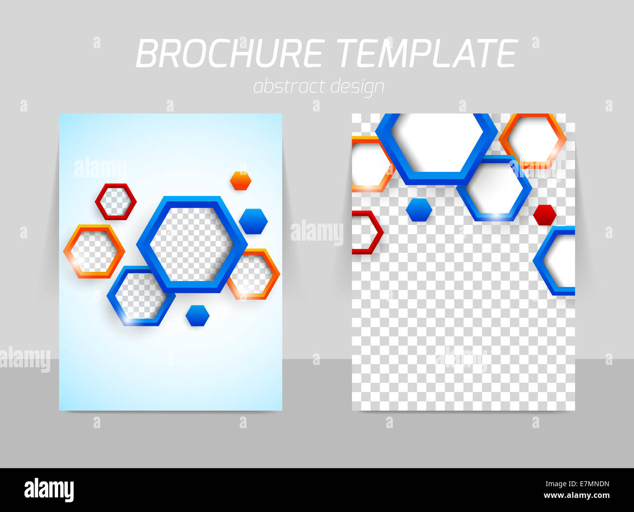 Flyer template back and front design Stock Photo - Alamy