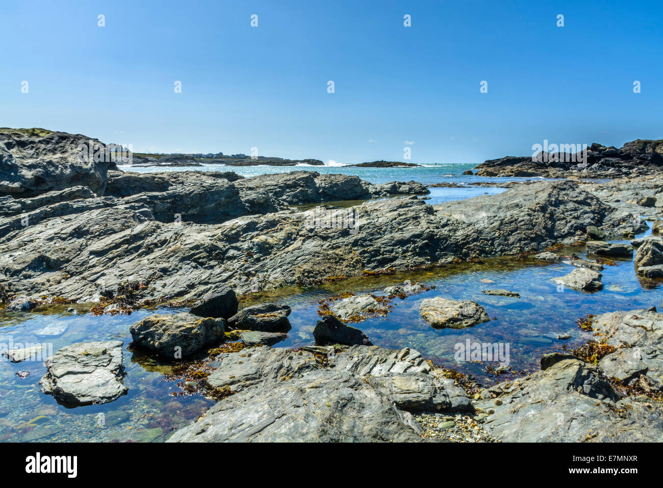View over Trearddur Bay, Anglesey, North Wales UK Stock Photo - Alamy