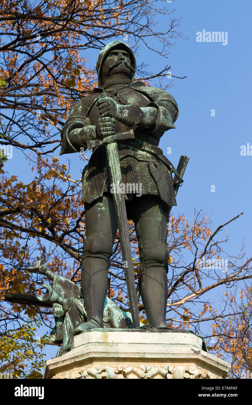 Statue John Hunyadi Budapest Hungary Stock Photo - Alamy