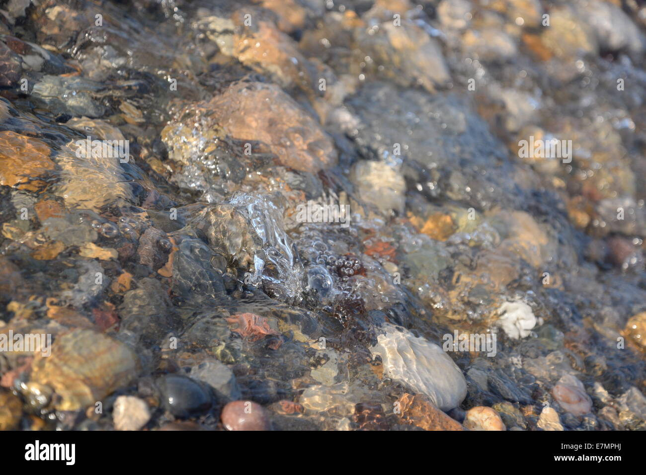 Water running over stones Stock Photo - Alamy