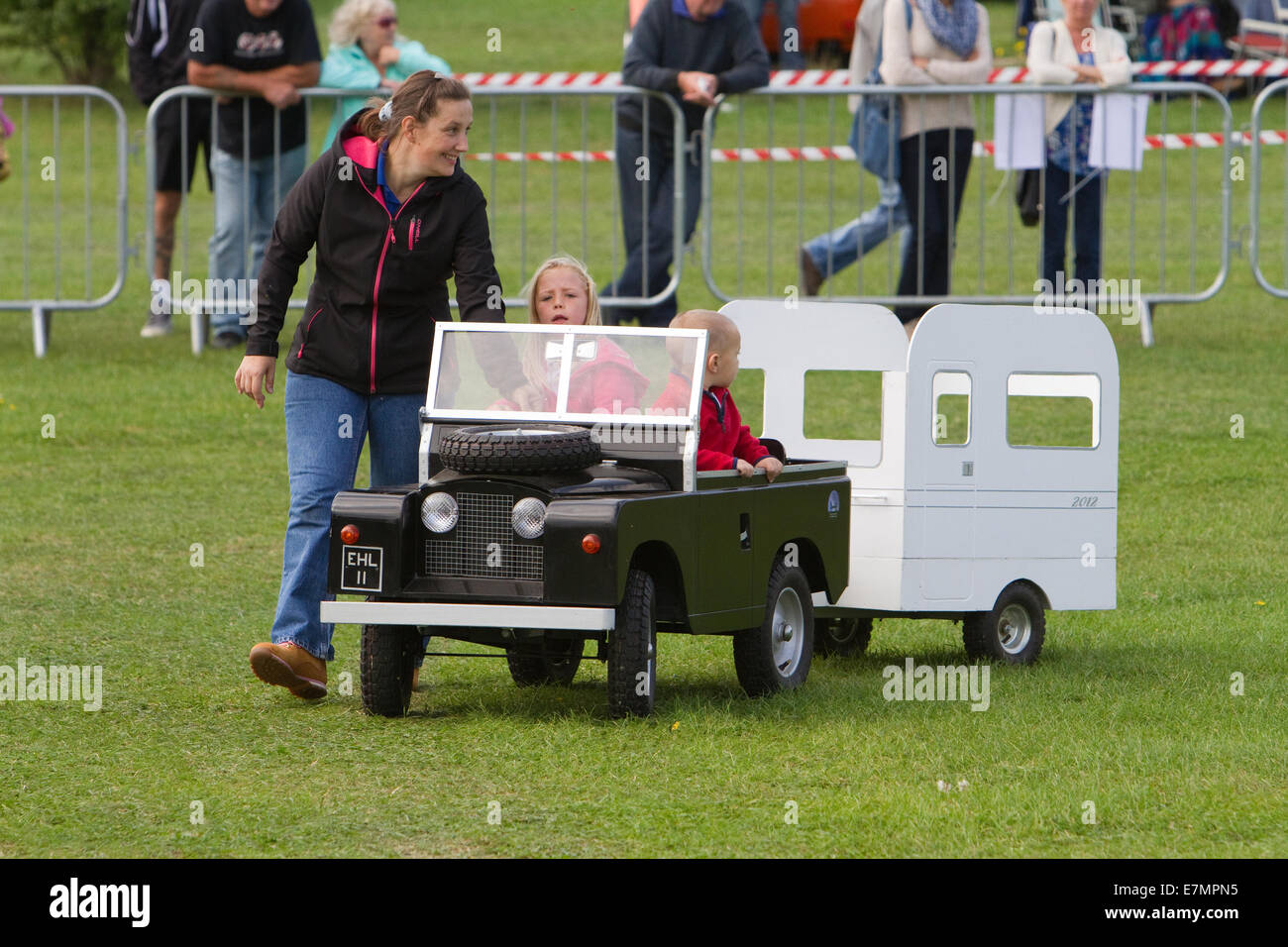Child's electric Land Rover towing a caravan at the St Christopher's ...