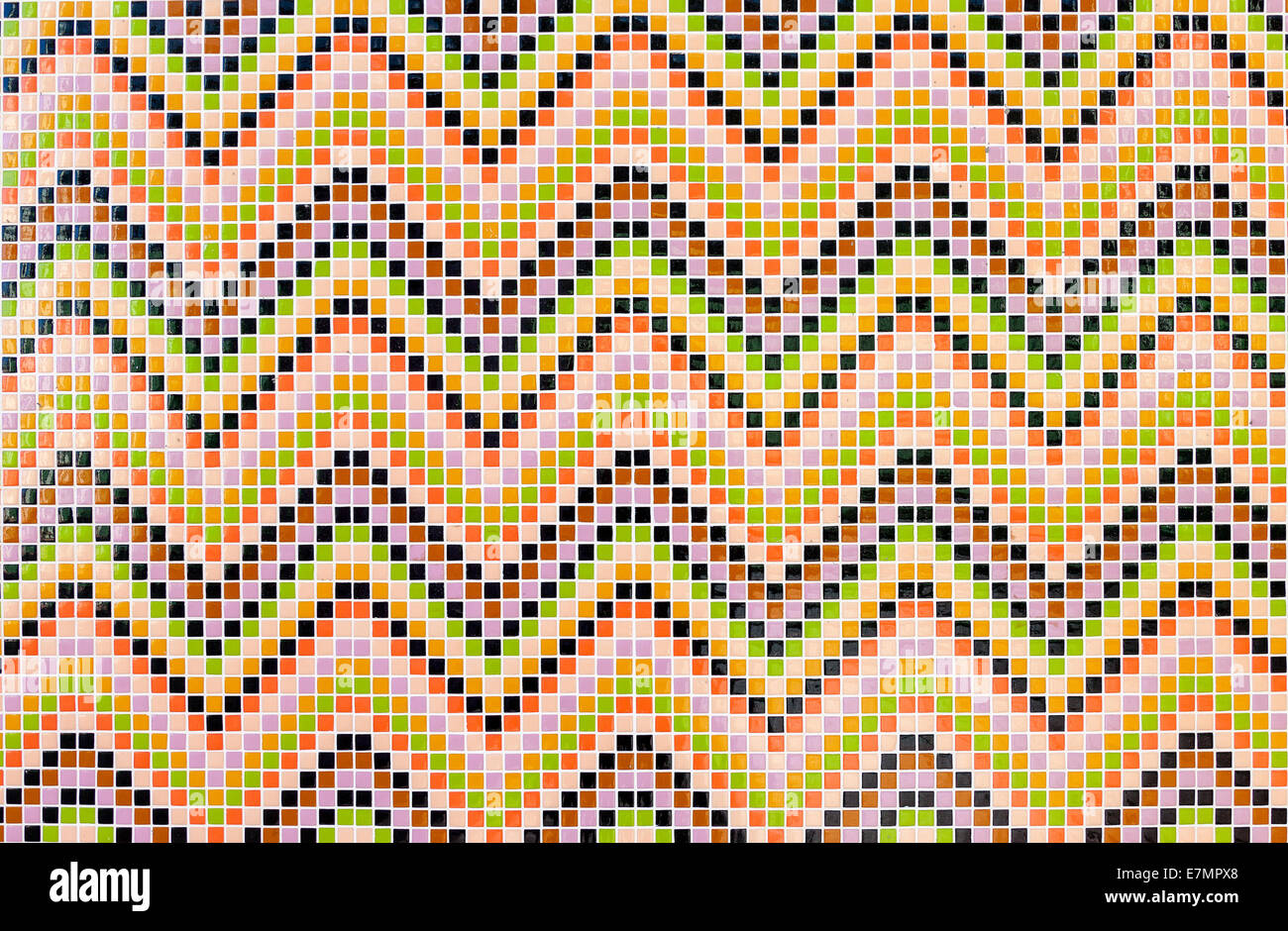 Ceramic glass colorful tiles mosaic composition pattern background ...