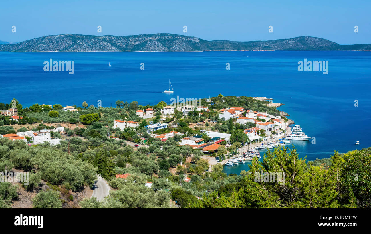 Bird's eye view of Steni Vala bay in Alonissos Stock Photo - Alamy