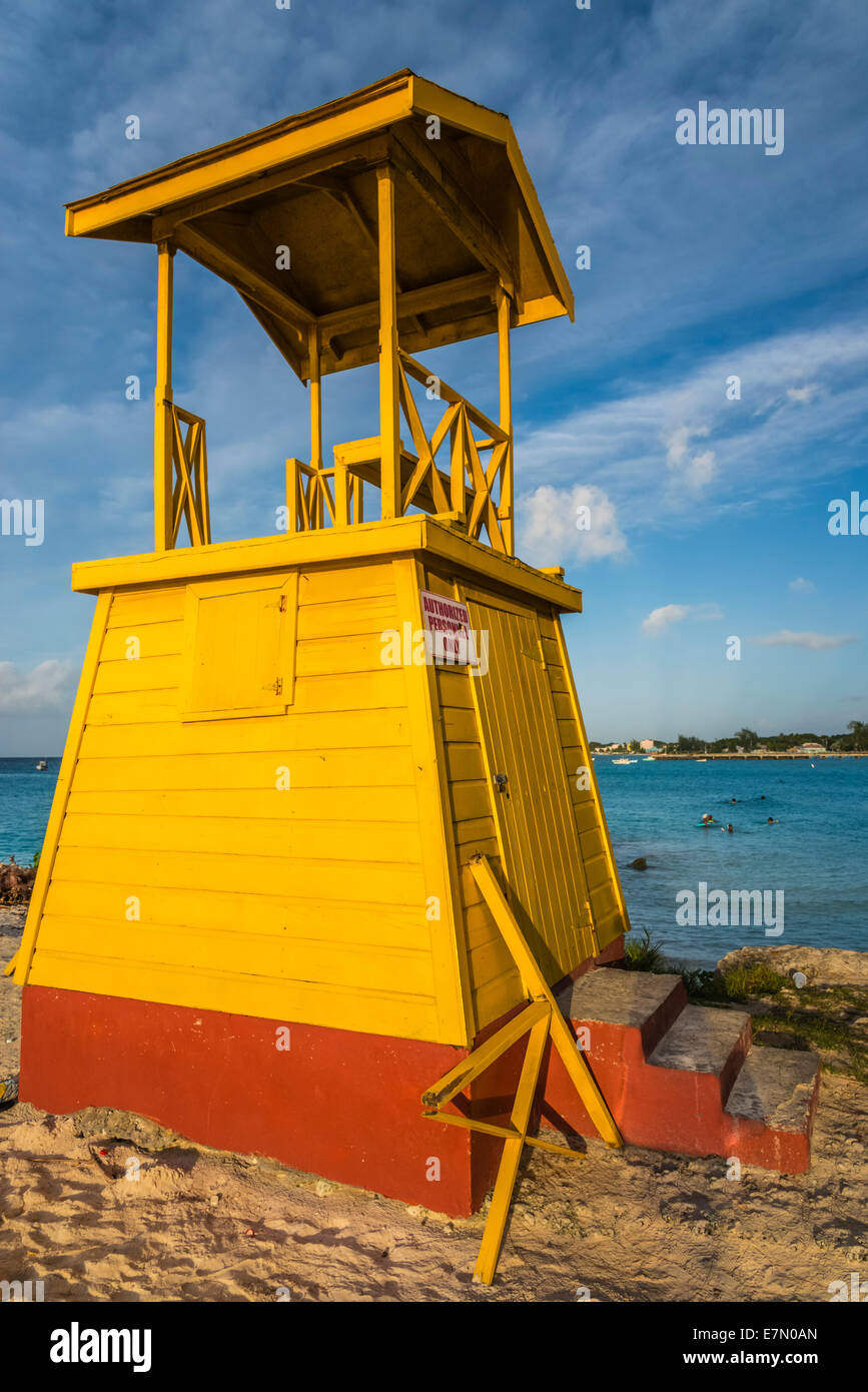 Lifeguard tower, Barbados Stock Photo - Alamy