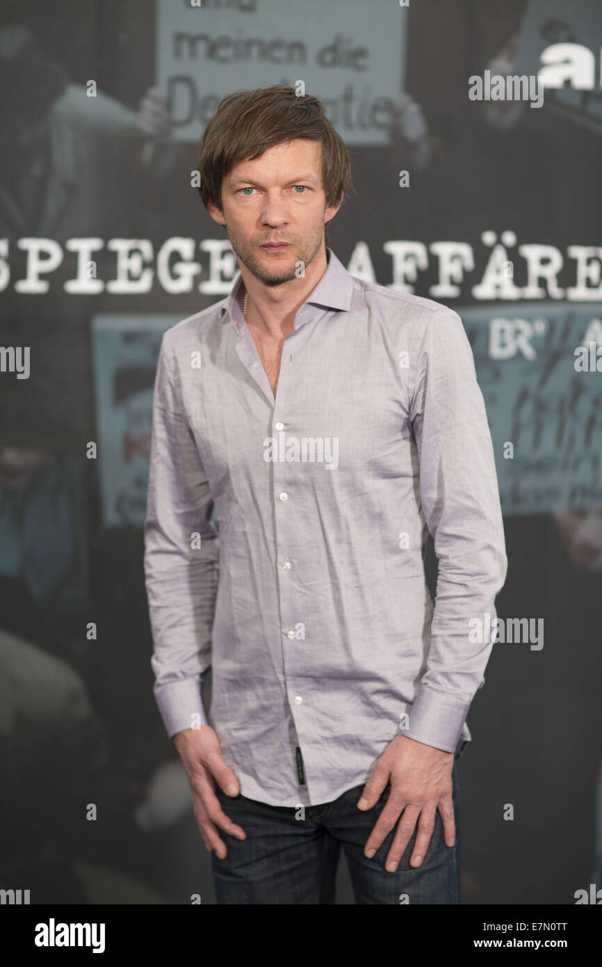 Leading actors promoting the ARD TV political thriller 'Die Spiegel ...
