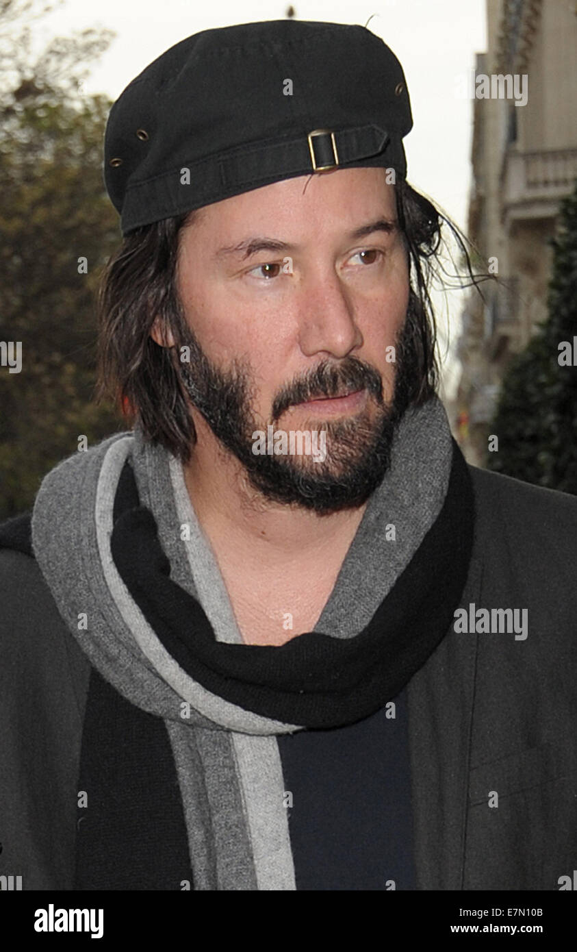 Keanu Reeves outside his hotel Featuring: Keanu Reeves Where: Paris ...