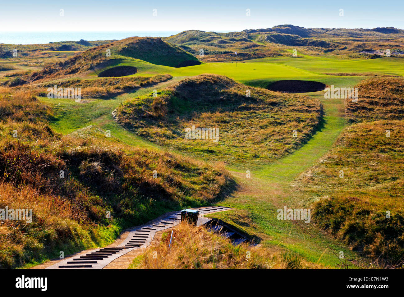 Signature hole, The Postage Stamp, the 8th, at Royal Troon Golf Club ...