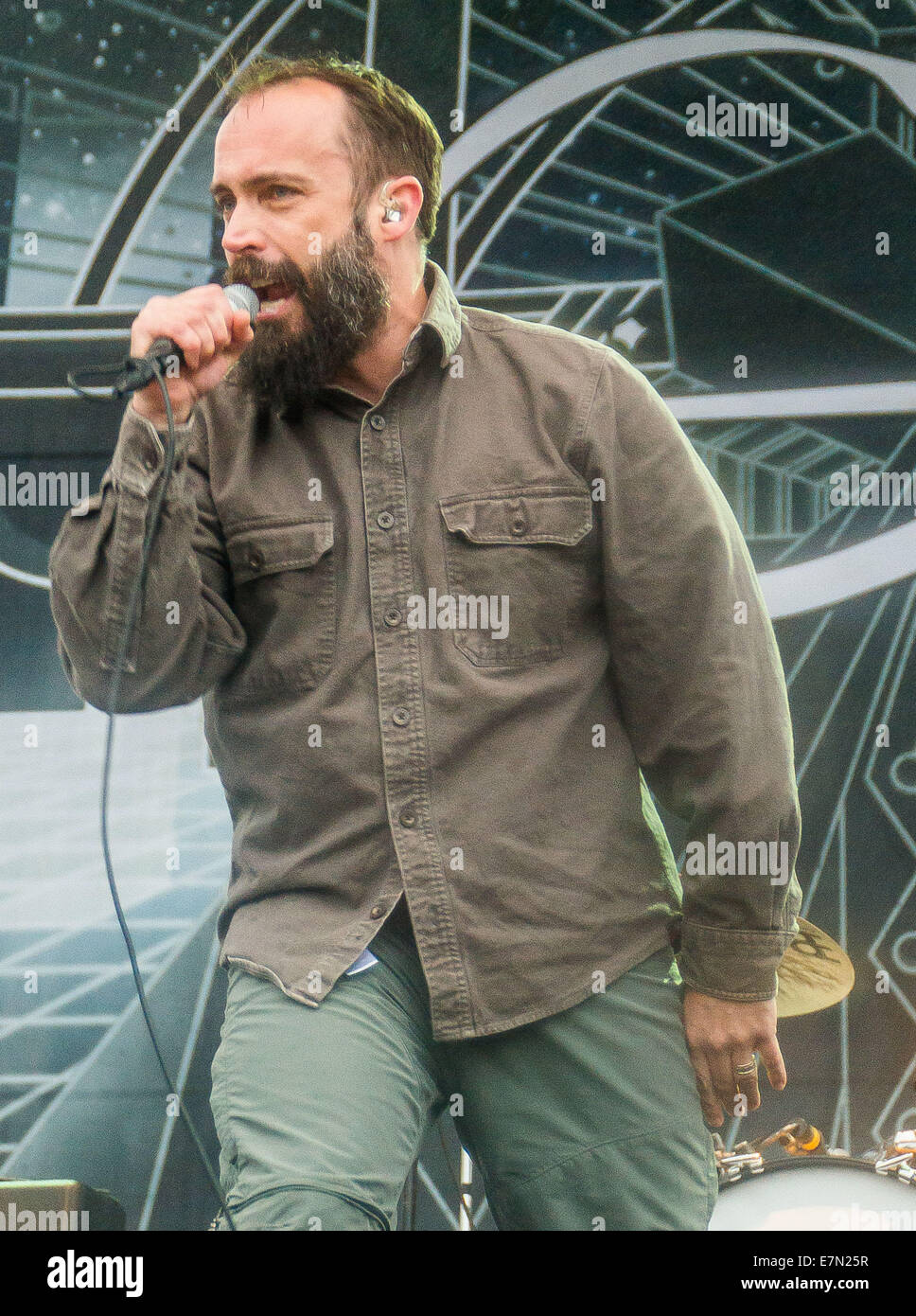 Chicago, IL, USA. 12th Sep, 2014. NEIL FALLON of Clutch performs at ...