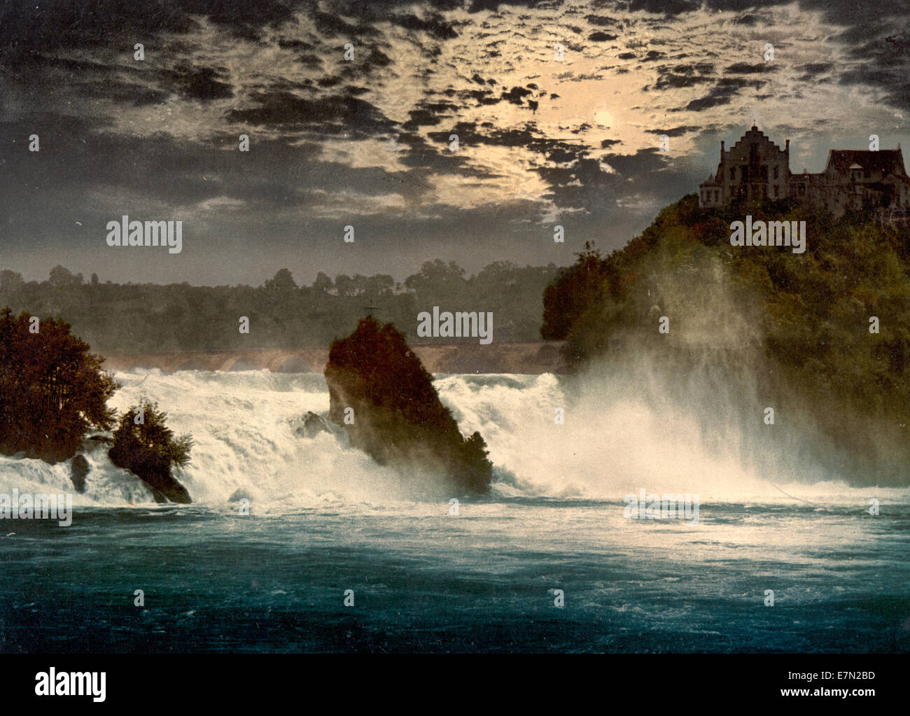 The Falls of the Rhine, with the Laufen Castle, Schaffhausen ...