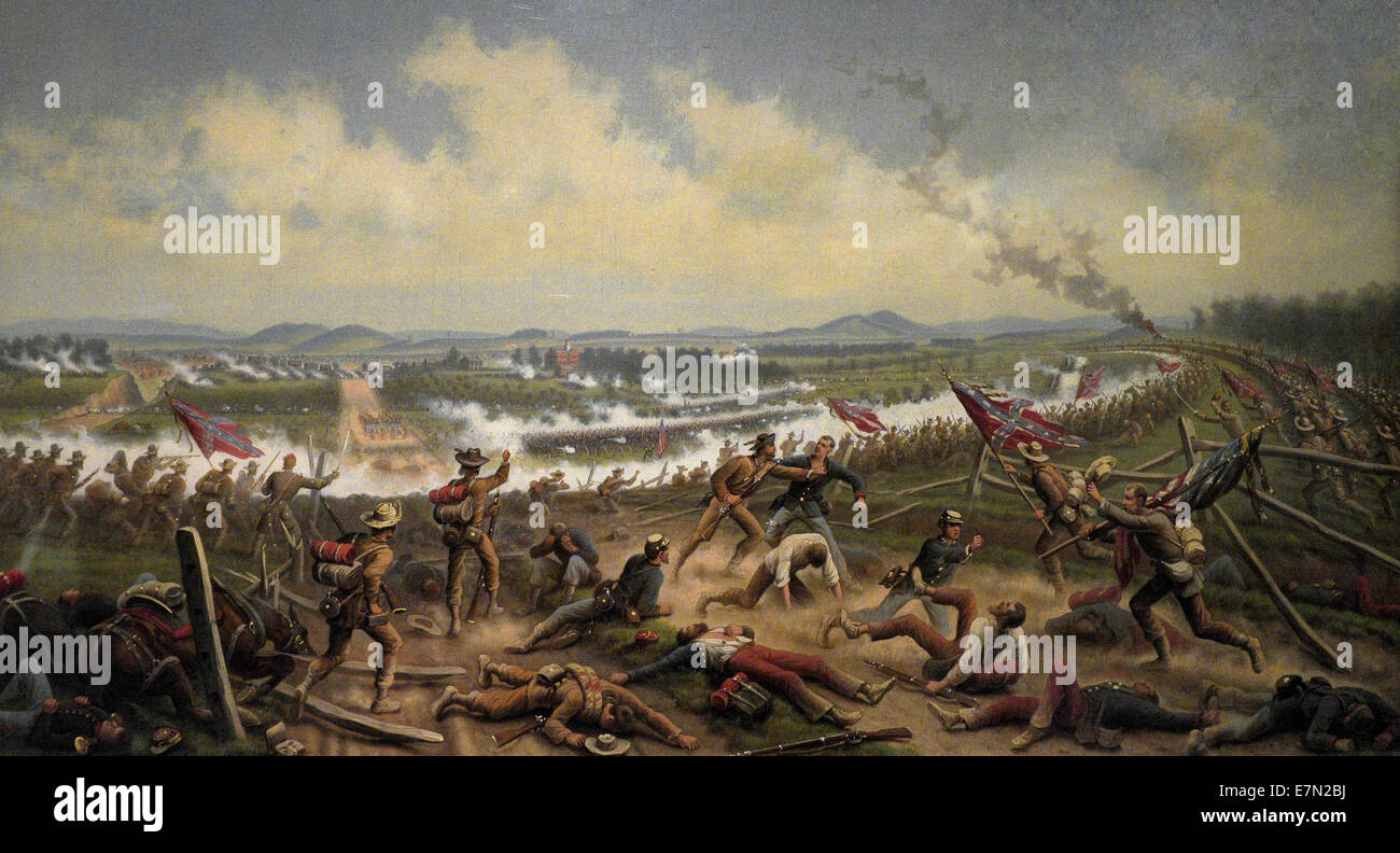 Gettysburg - The First Day by James Walker 1863 Stock Photo - Alamy