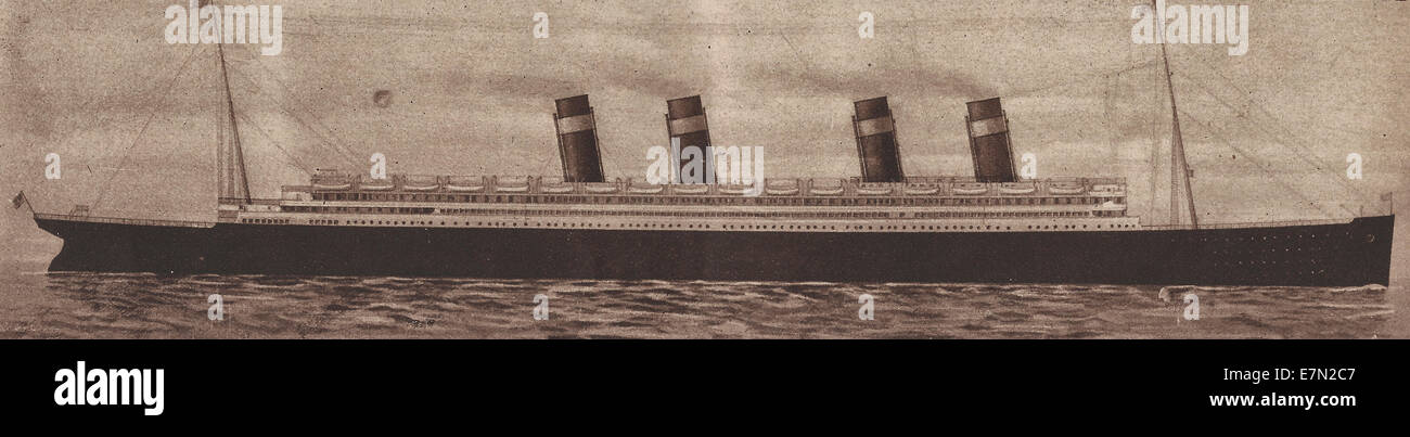 Projected Ocean Steamer - 1000 feet long, one of two that are to ply ...