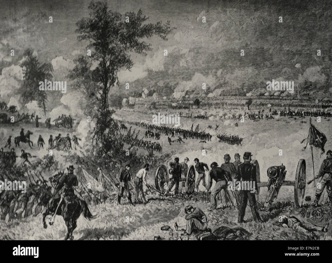 Battle of Malvern Hill, USA Civil War, July 1862 Stock Photo - Alamy