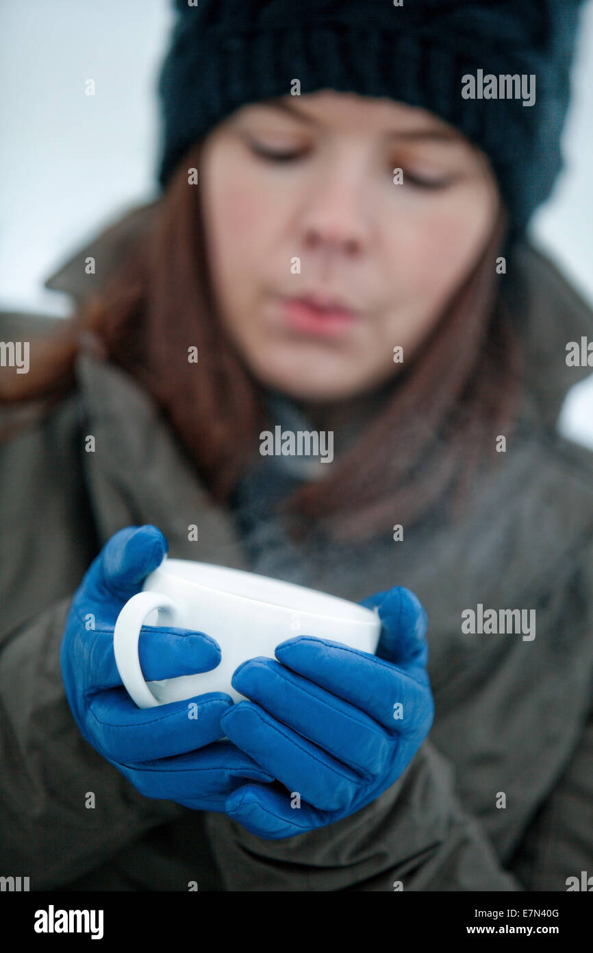 Hot and cold during winter Stock Photo - Alamy