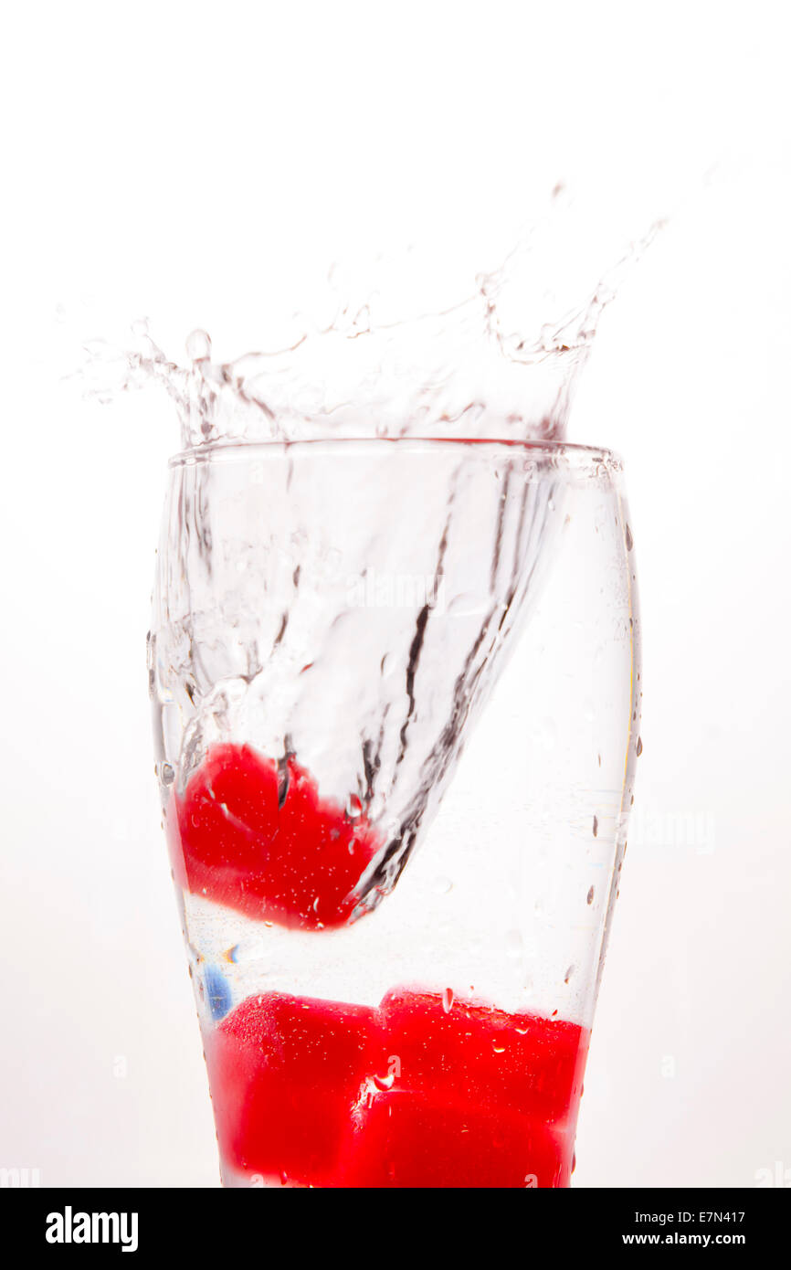 Water splash drop red Stock Photo - Alamy