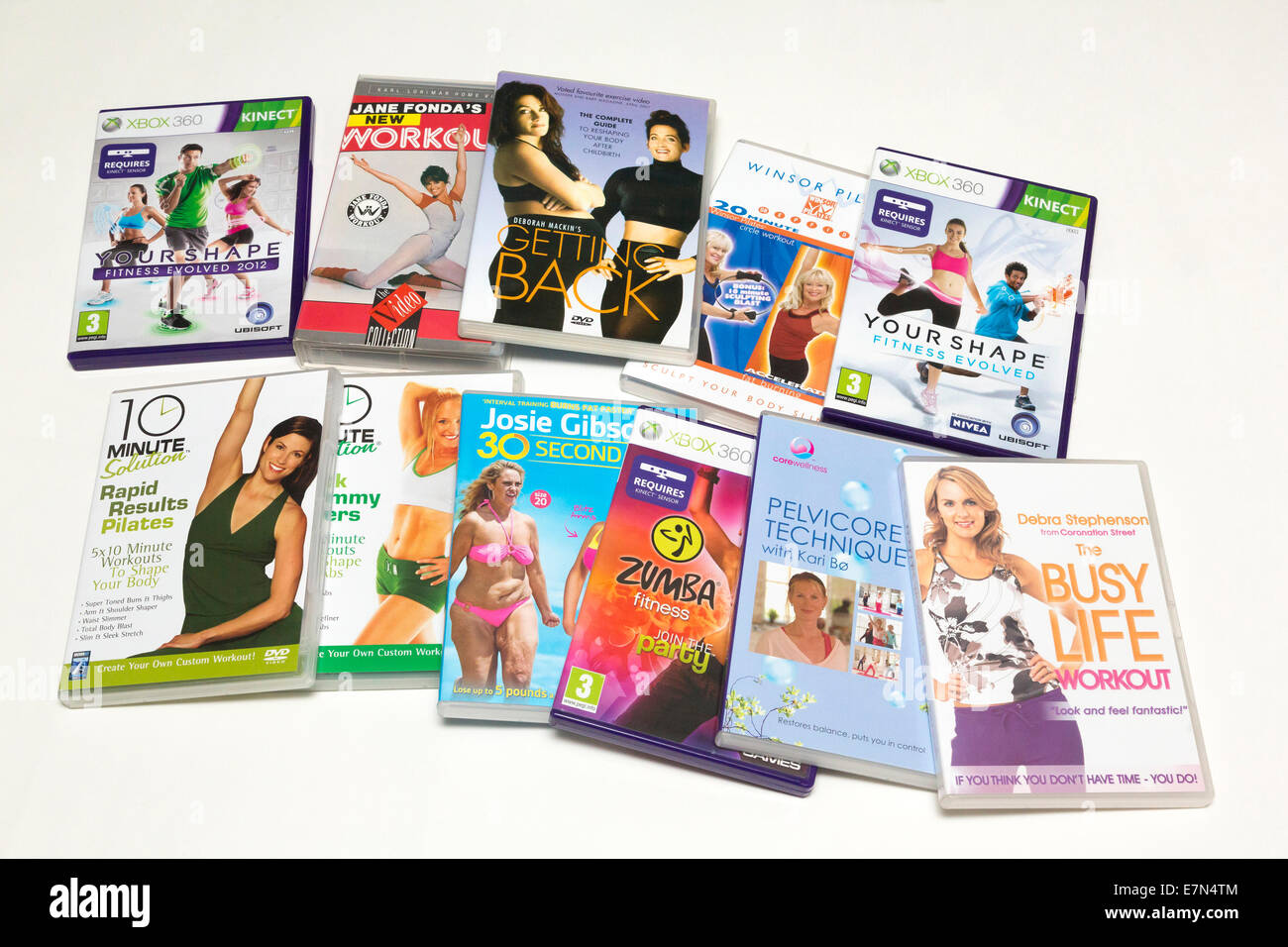 fitness workout video DVD's Stock Photo - Alamy