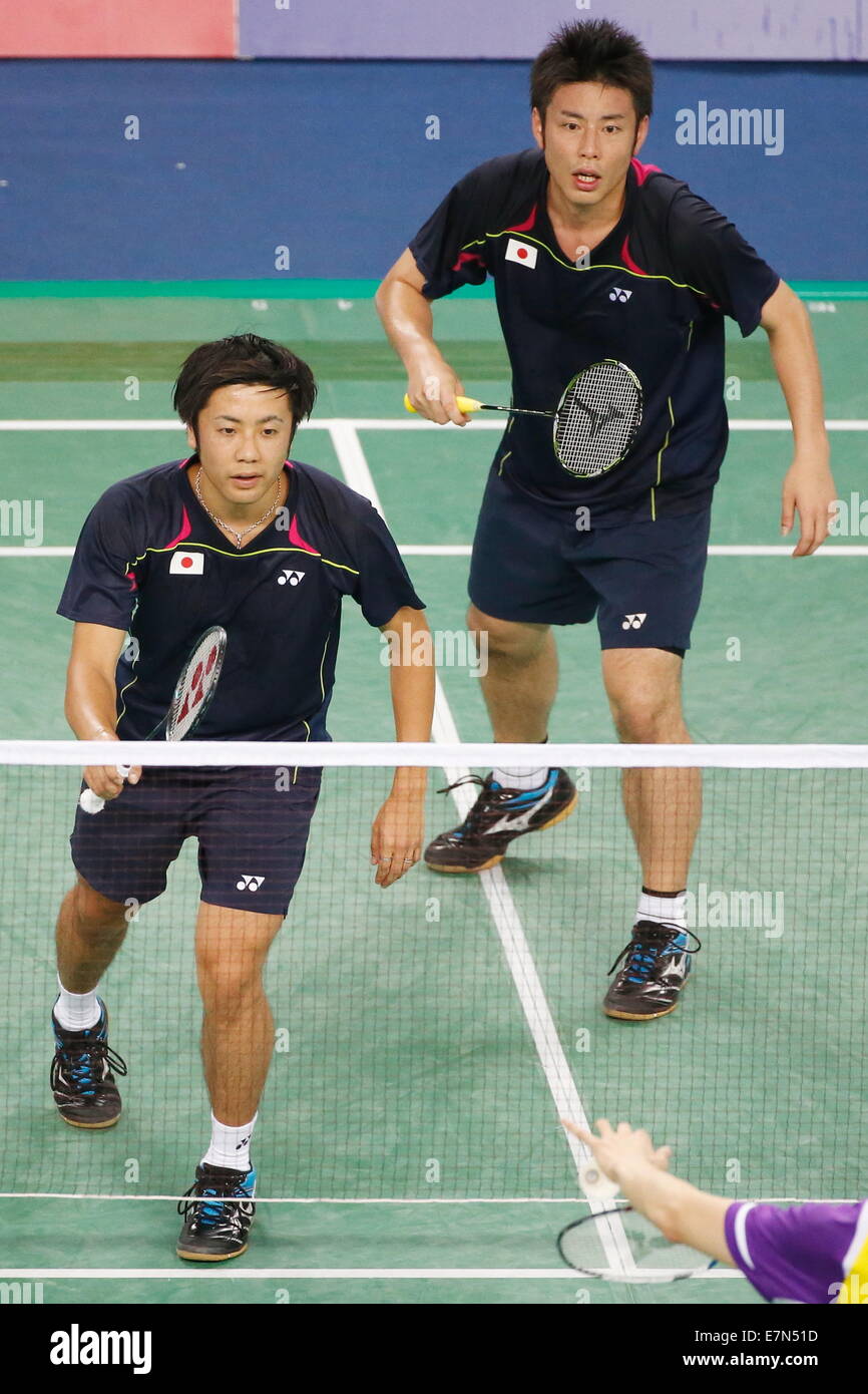 Incheon, South Korea. 21st Sep, 2014. (L to R) Hiroyuki Endo, Kenichi ...