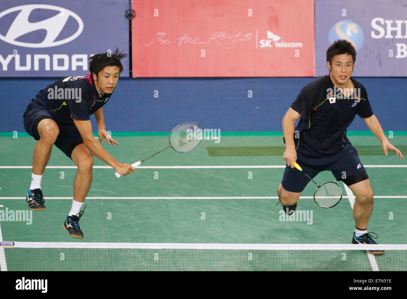Incheon, South Korea. 21st Sep, 2014. (L to R) Hiroyuki Endo, Kenichi ...