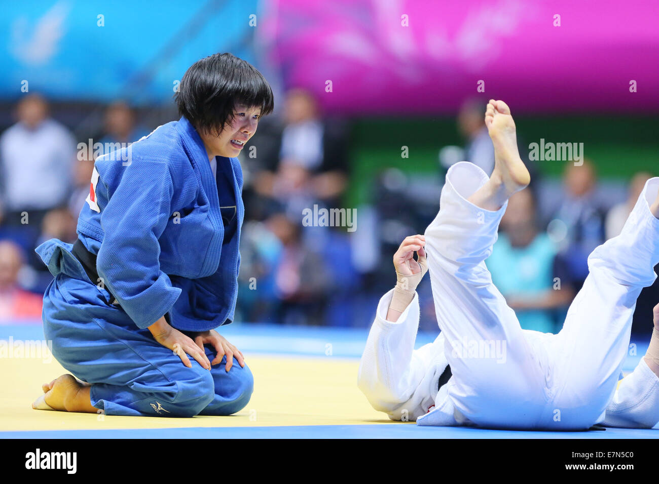 Incheon, South Korea. 21st Sep, 2014. (L-R) Anzu Yamamoto (JPN), Kim ...